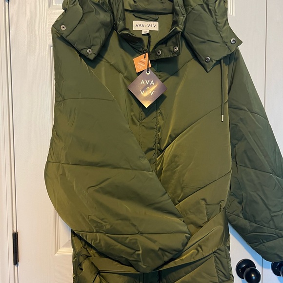 Ava & Viv | Jackets & Coats | Ava Viv Long Puffer Coat Nwt | Poshmark